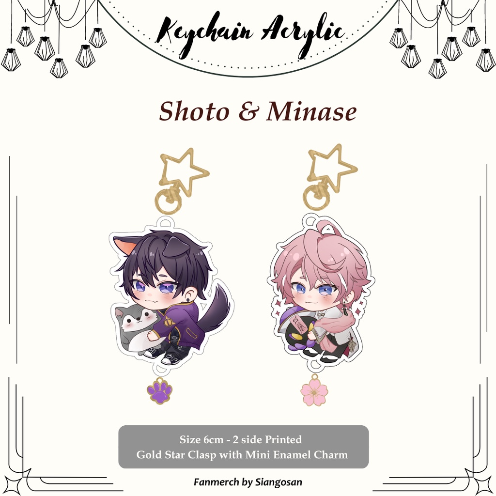 Vtuber Shoto Shxtou & Minase Keychain Standee Fanmerch | Shopee Philippines
