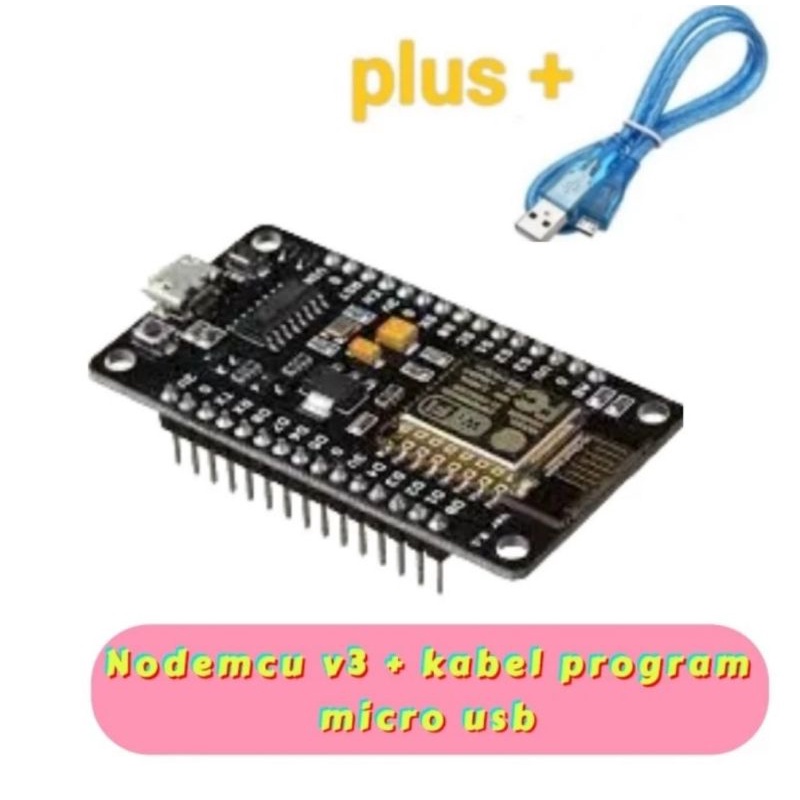 Empty stock NodeMCU V3 + micro usb cable CH340 module Lua WIFI iot ...