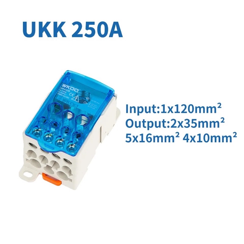Ukk-250a Distribution Box DIN Rail Terminal Block Connector | Shopee ...