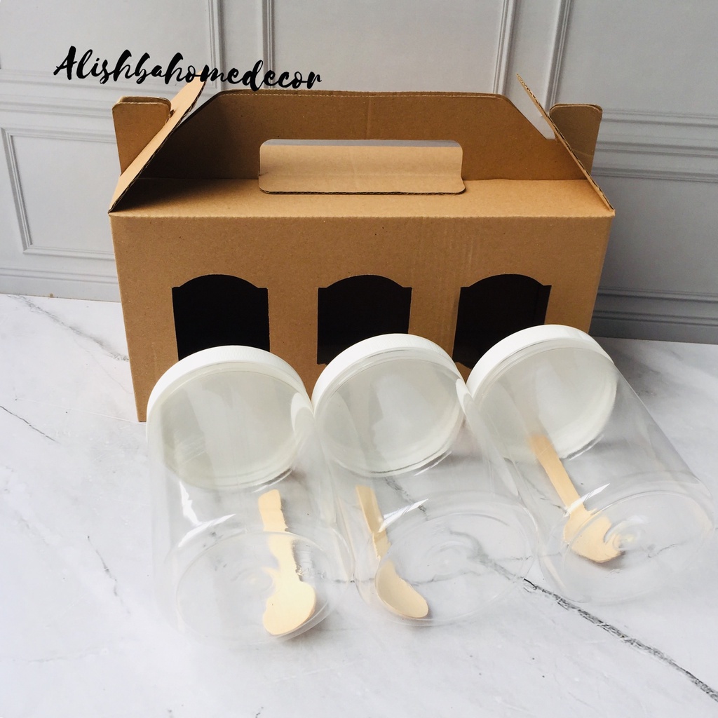 Double BOX PLUS JAR 3PCS 800 ML / BOX HAMPERS / SOUVENIR (FREE ...