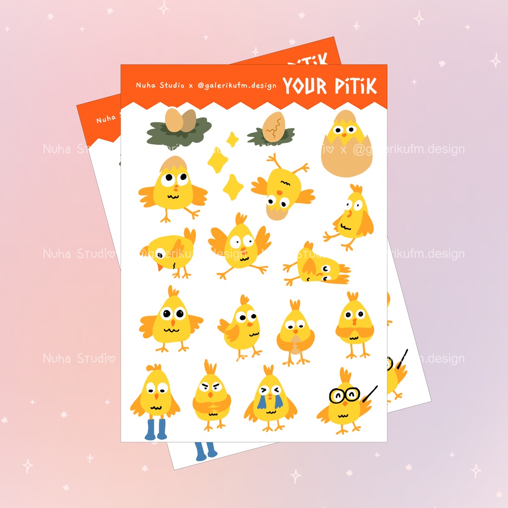 Sticker by galerikufm.design | Pitik Chicken Chicken | Aesthetic ...
