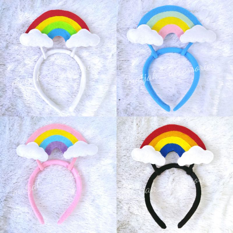 Colorful Party Cloud Rainbow Earth Cloud Character Headbands | Shopee ...