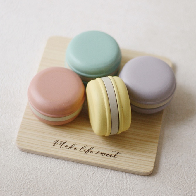 KAYU Lettering and Life Macaron Set Cafe Collection – Macaron Wooden ...