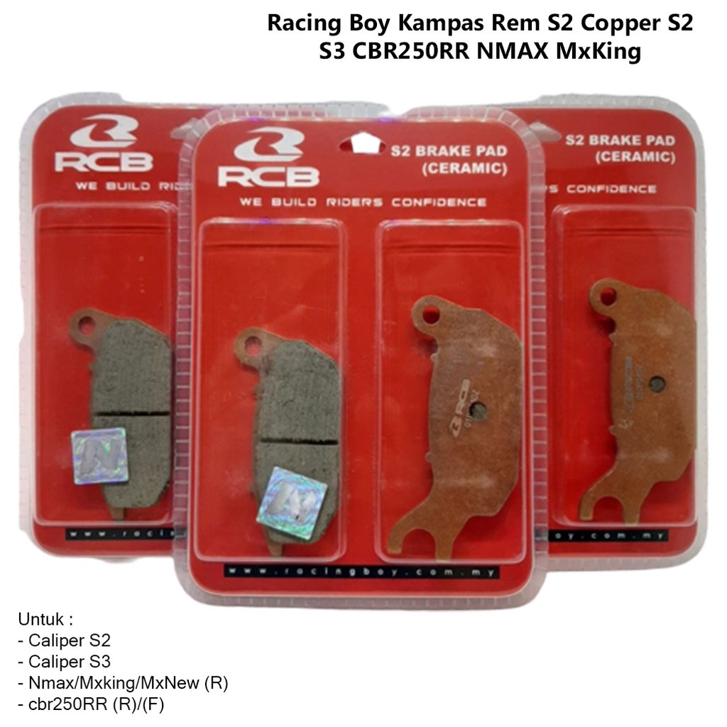 Rcb S2 Brake Pads Copper S2 S3 CBR 250RR Supra GTR NMAX MxKing R25 ...