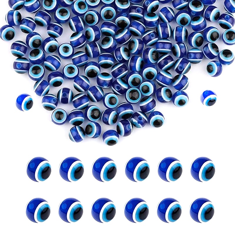 6mm/8mm/10mm/12mm blue round eye beads, can be used to make DIY jewelry ...