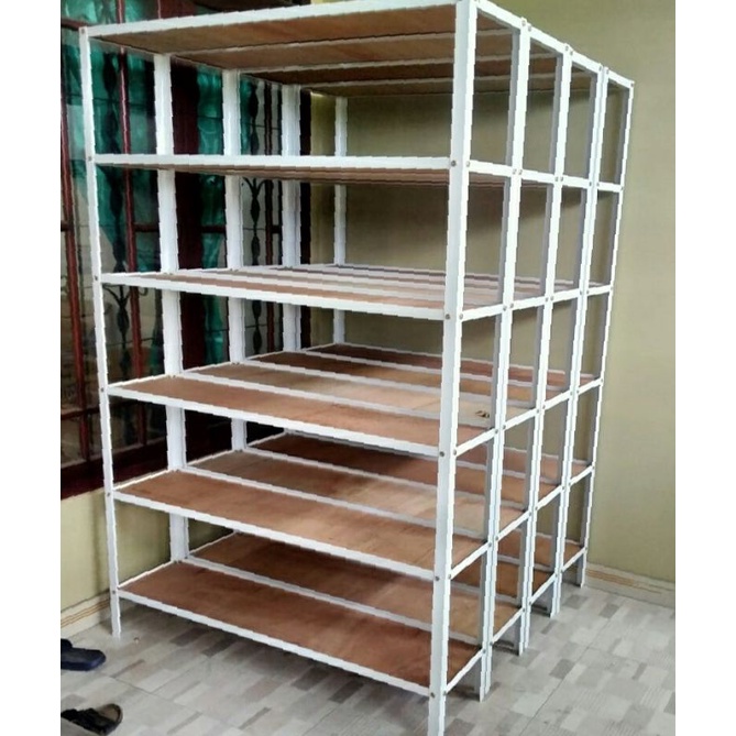 SIKU Angled Iron Rail, Multipurpose Shop Rack, Basic Food Rack, 6-tier ...