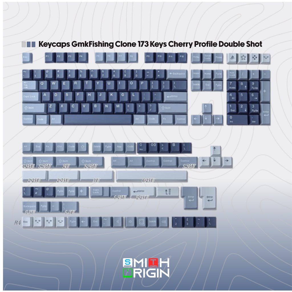 Gmk Fishing Clone Keycaps 173 Keys Cherry Profile Double Shot | Shopee ...