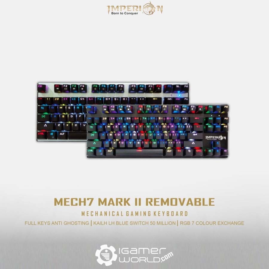 Imperion Mech 7 Mark II Removable RGB TKL Mechanical Gaming Keyboard ...