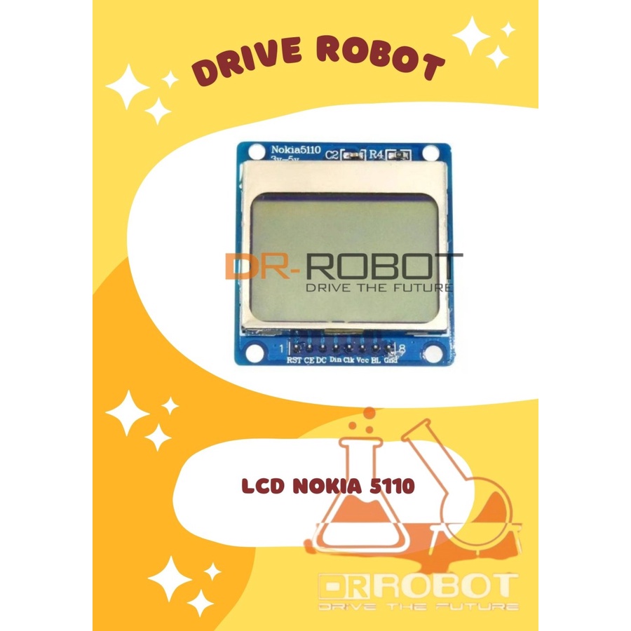 Lcd Module Nokia 5110 for Arduino White Backligh+Pin Header | Shopee ...