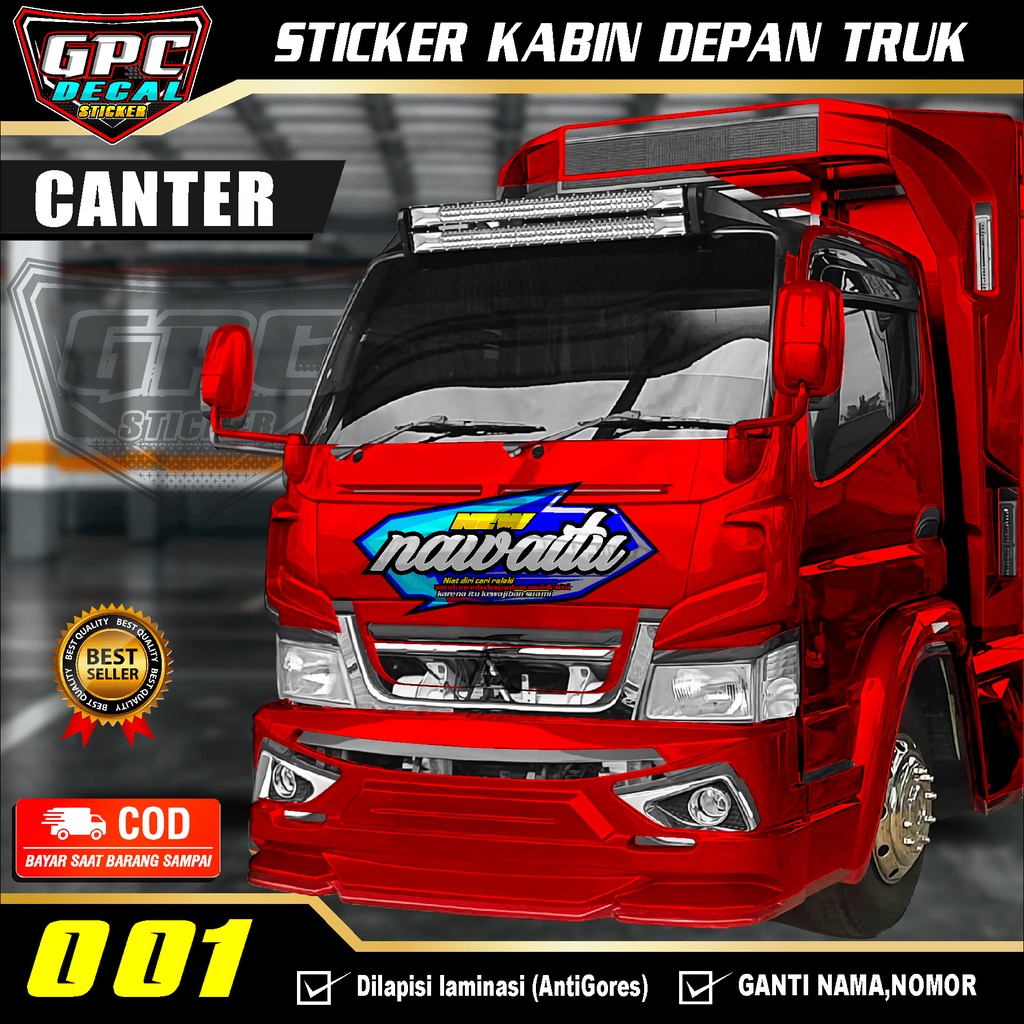 Front Cabin Decal Stickers for All Canter Trucks, Ragasa, Tepak/Umplung ...