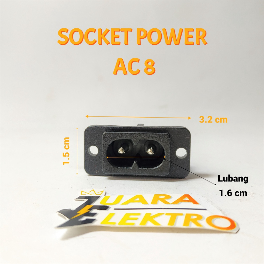 Socket POWER AC TAPE NUMBER 8 | Socket for Number 8 AC Power Cable ...