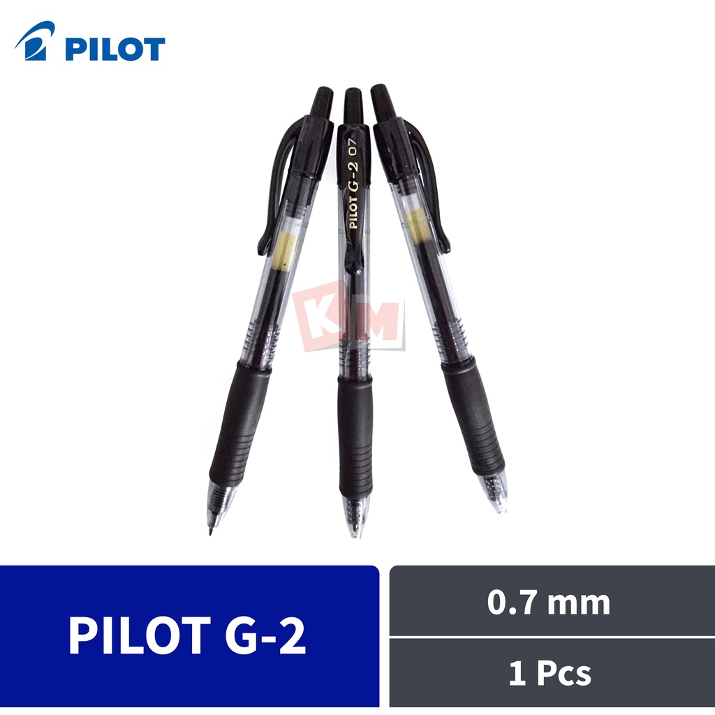 HITAM Pilot Pen Ballpoint Pen G-2 0.7 mm Fine BL-G2-7 Gel Ink Black ...