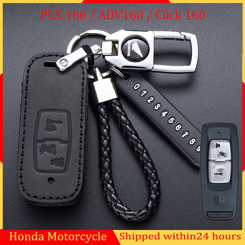 Honda PCX 160 / ADV 160 / Click 160 / Scoopy 2023 Remote Key Leather ...