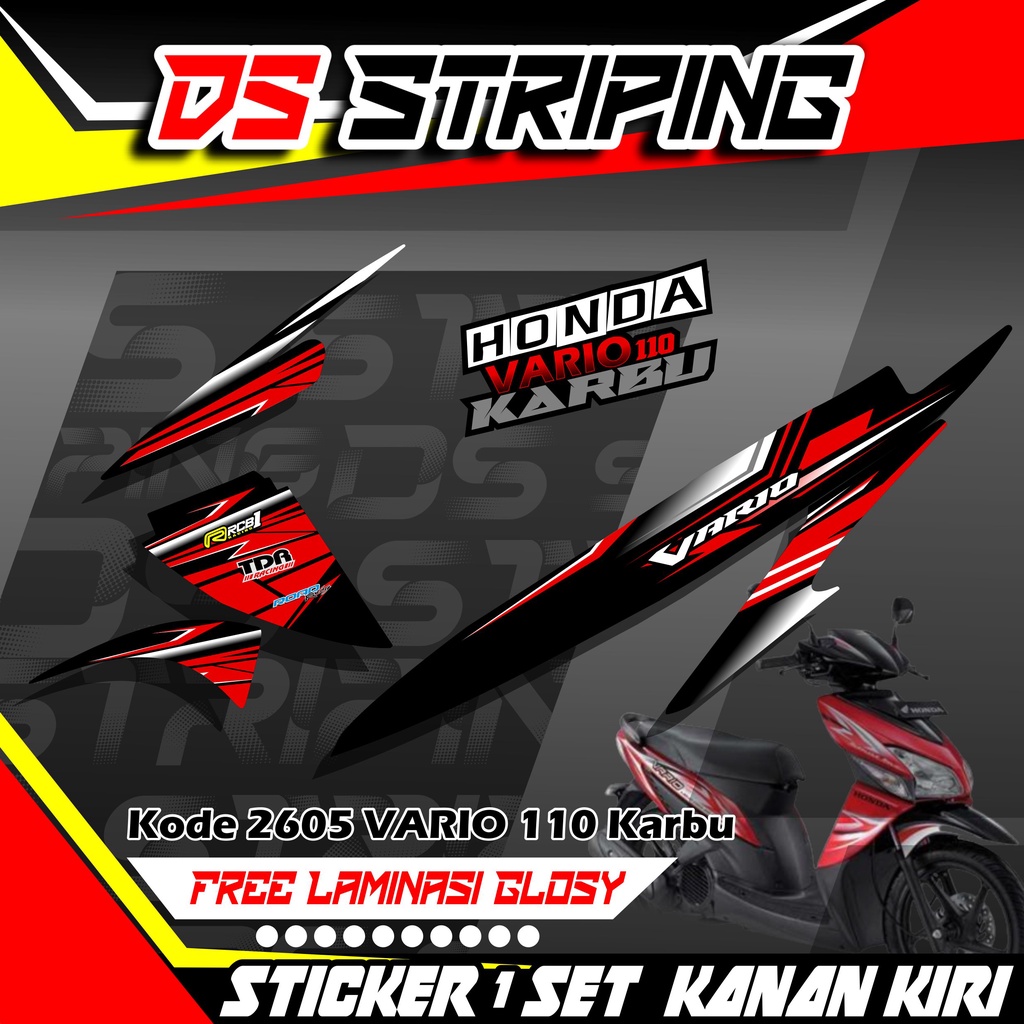 2605 HONDA VARIO KARBU Motorcycle Striping Sticker Latest Contemporary ...