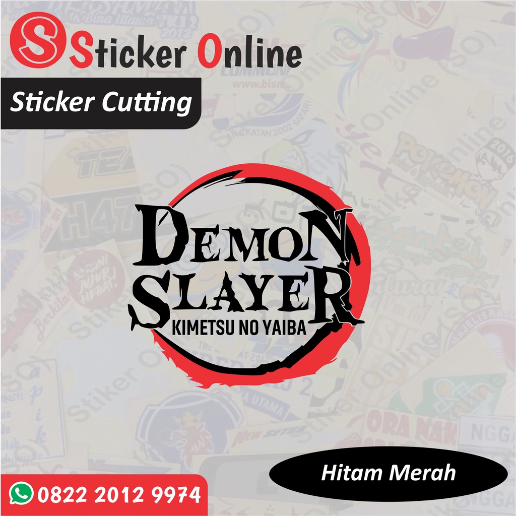 Demon Slayer Sticker | Demon Slayer Motorcycle Car Logo Cutting Sticker ...