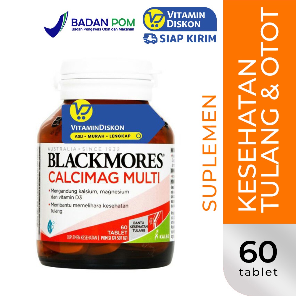 Blackmores Calcimag Multi BPOM Kalbe 60 Tabs | Vitamin D3 Supplement ...
