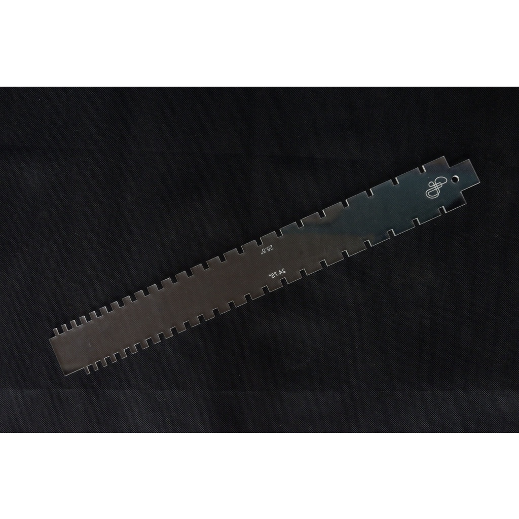 Acrylic Notched Edge Straight Ruler Guitar Scale 24.75", 25.5" and ...