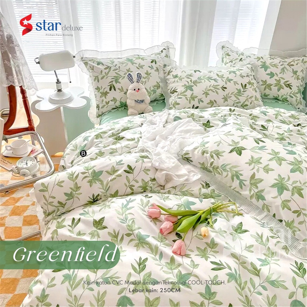 KATUN Greenfield Pattern STAR Cotton Bed Sheet | Shopee Philippines