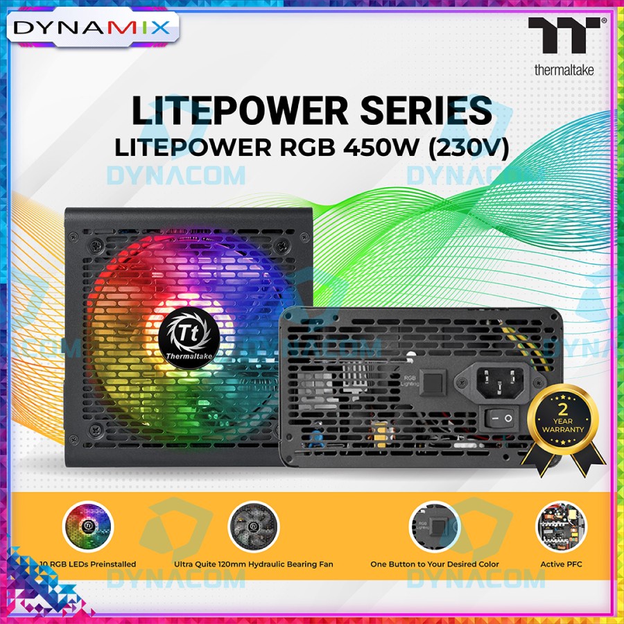 Thermaltake Litepower RGB 450W PSU TT Litepower Series | Power Supply ...
