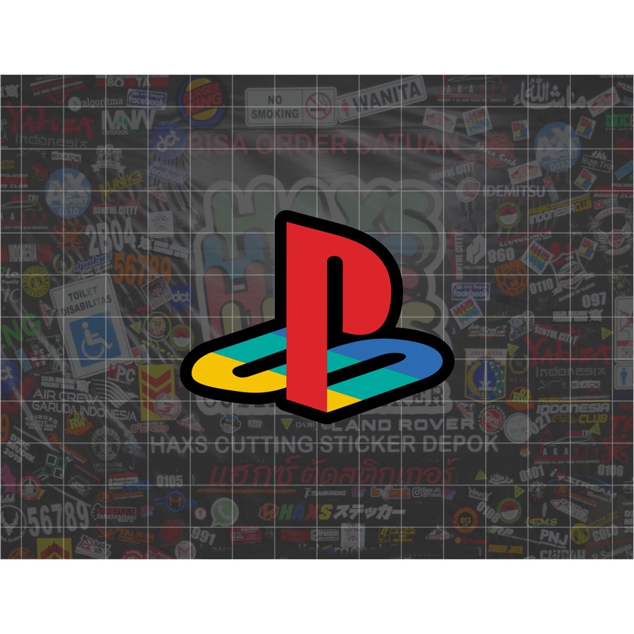PS Playstation Logo Cutting Sticker Size 6.5 Cm for Motorcycles ...
