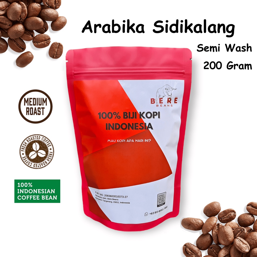 Arabica Coffee Beans, North Sumatra, Indonesia 200 Grams Of Arabica ...