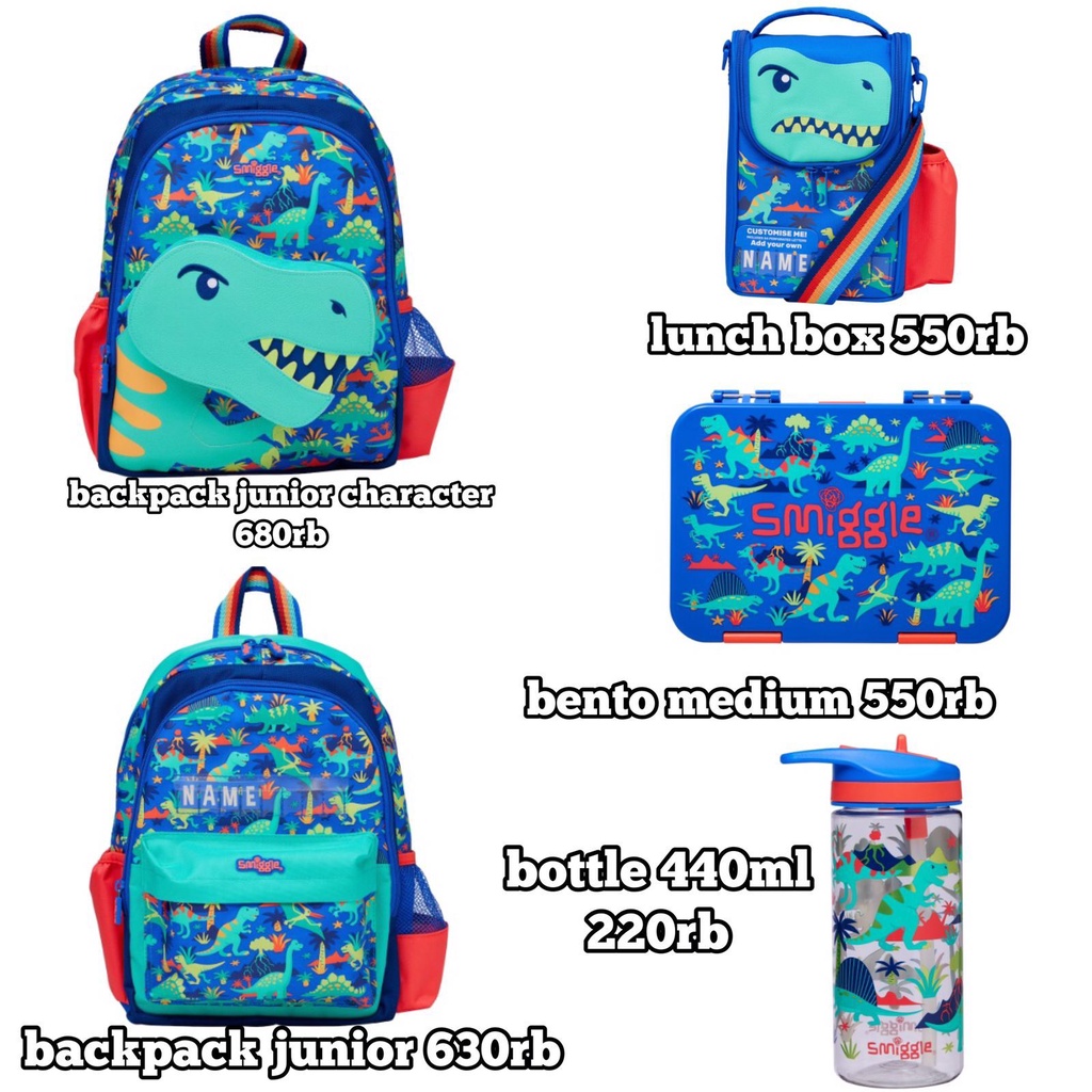 Smiggle Backpack Dino Character Blue Tosca Original | Shopee Philippines