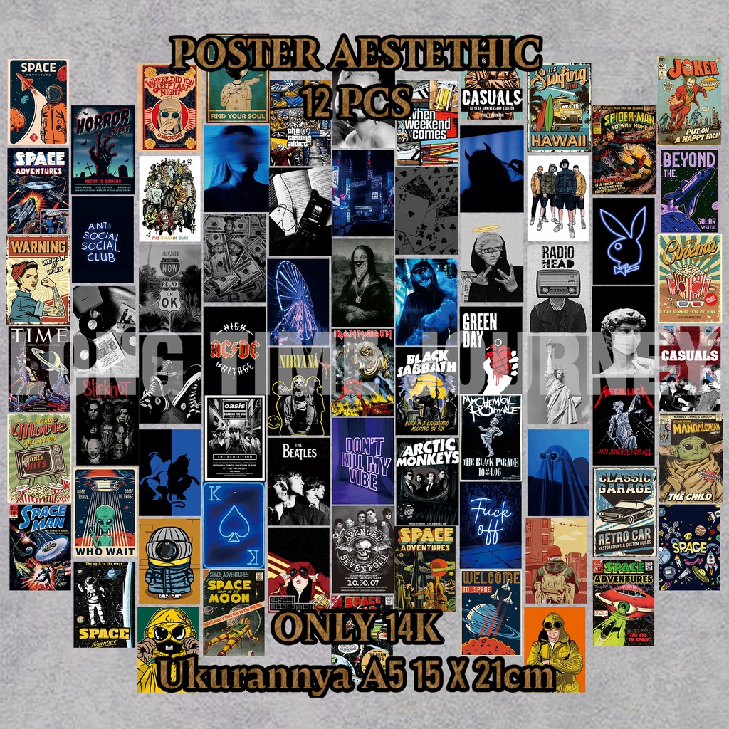 12 pcs wall posters Aesthetic posters tumblr wall posters | Shopee ...