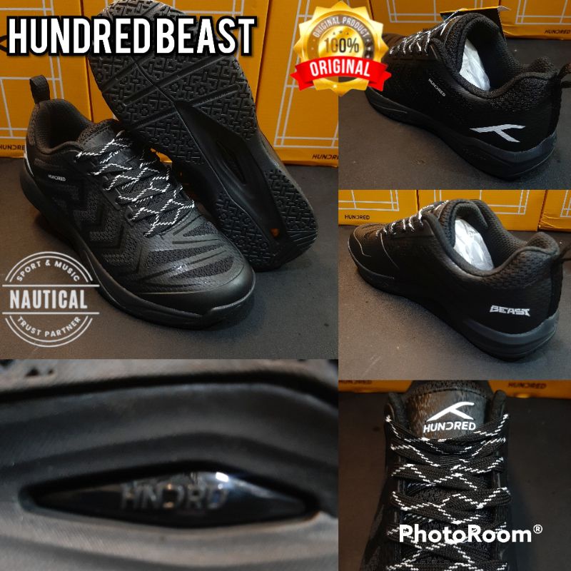 Hundred BEAST BADMINTON Shoes -BLACK -ORIGINAL | Shopee Philippines