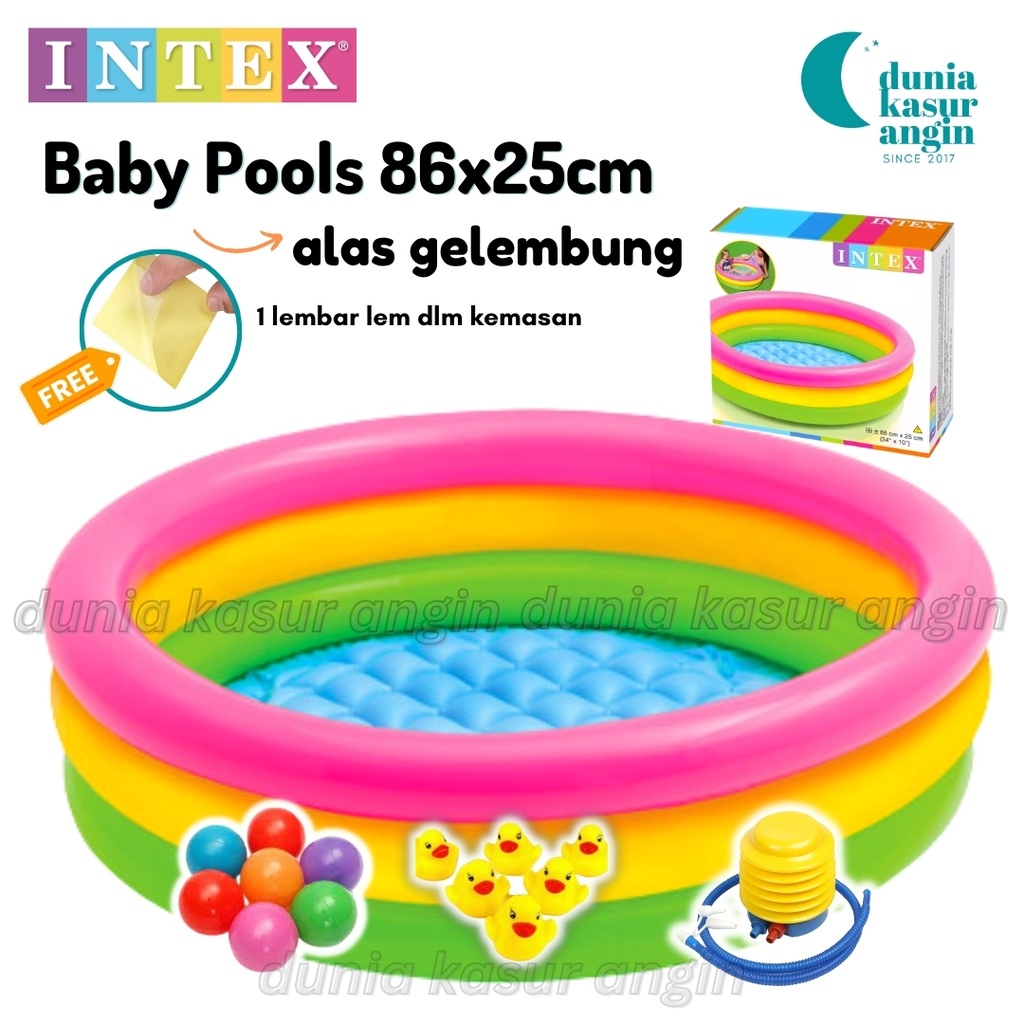 Duniakasurangin - Intex Rainbow Swimming Pool / Baby Ball Pool / Bubble ...