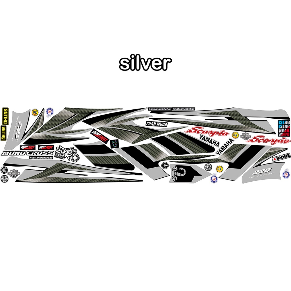 Silver scorpio steko striping sticker | Shopee Philippines