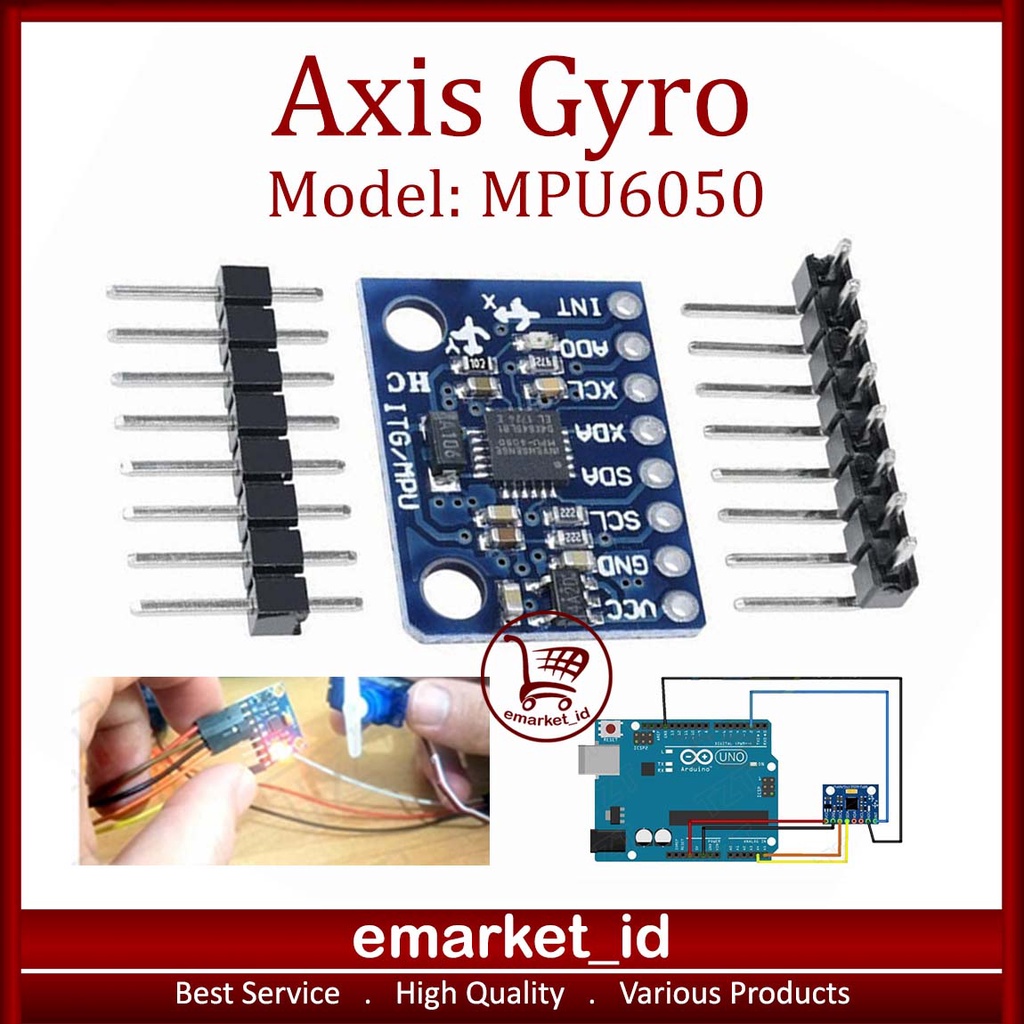 Axis Gyro Module MPU-6050 GY-521 / GY521 MPU6050 6DOF Module Accelerometer Gyroscope Triaxial ...