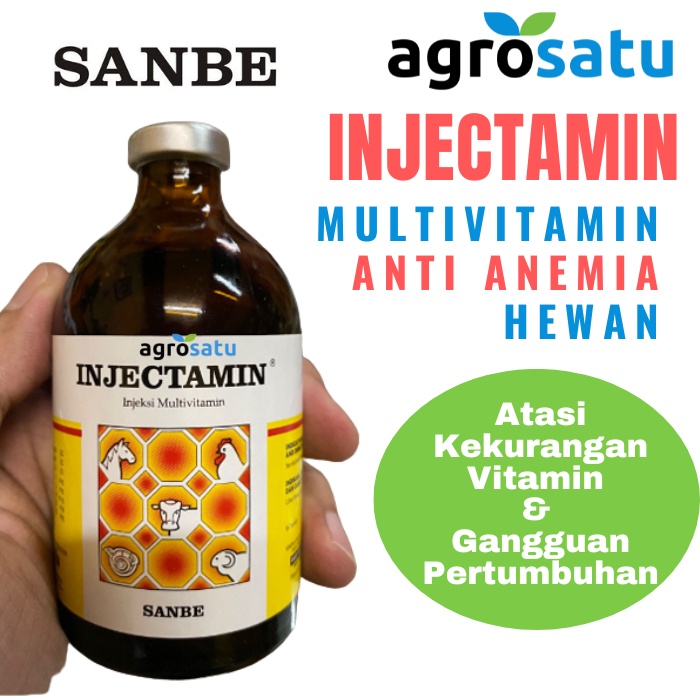 Injectamine 50/100 ML Sanbe Multivitamin Injection Medicine for Farm ...