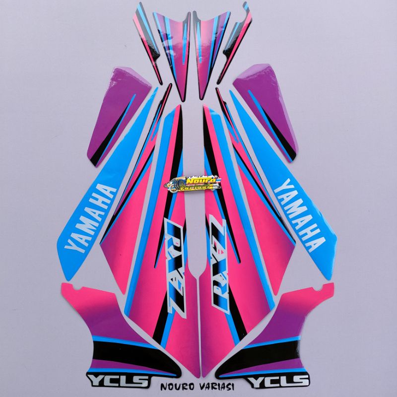 Striping Yamaha RX z rxz pink magenta 1996 list body stickers standard ...