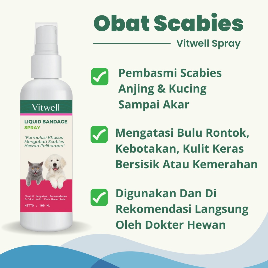 Vitwell Medicine Scabies Spray Medicine Dog Cat Flea Removal Scabies ...