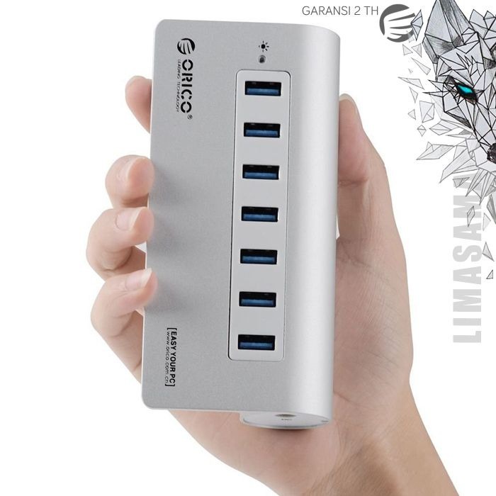 Portable Adapter Orico M3H7 7 Port Slot USB3.0 HUB VIA VL812 Chipset ...