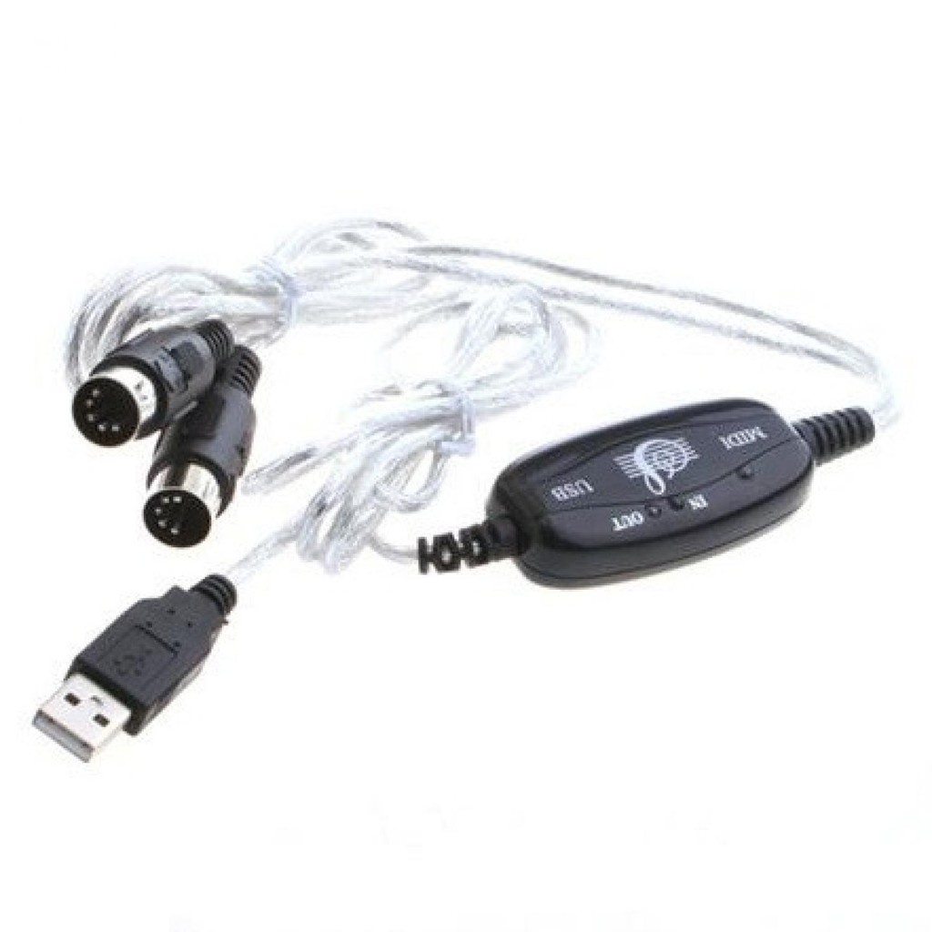 Usb MIDI Converter Cable PC to Music Keyboard Studio Connector Adapter ...