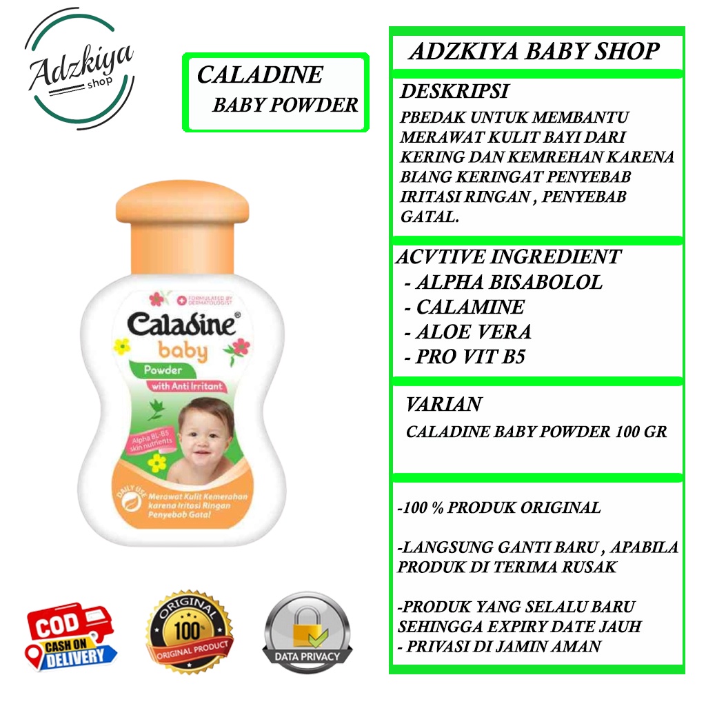 (Baby Powder) Caladine Baby Powder 100 gr (GUARANTEED ORIGINAL ...