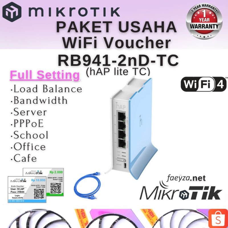 MIKROTIK New MicroTik RB941 2nD TC Router FUll Setting Hotspot Voucher ...