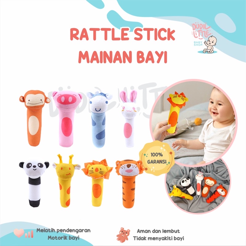 Premium rattle stick baby handheld toy, animal model hand puppet, soft ...