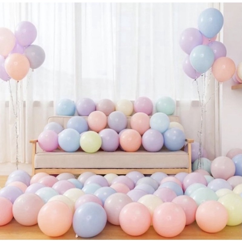 Macaron Latex Balloons/12inch Pastel Color Balloons | Shopee Philippines