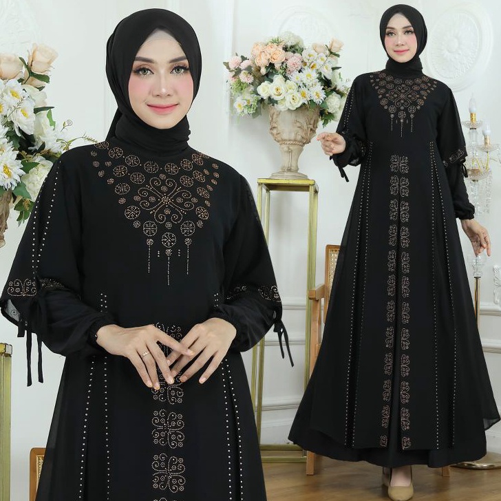 Promo!! Gamis ABAYA TURKEY FULL Sequin ELEGANT LOLLY | Shopee Philippines