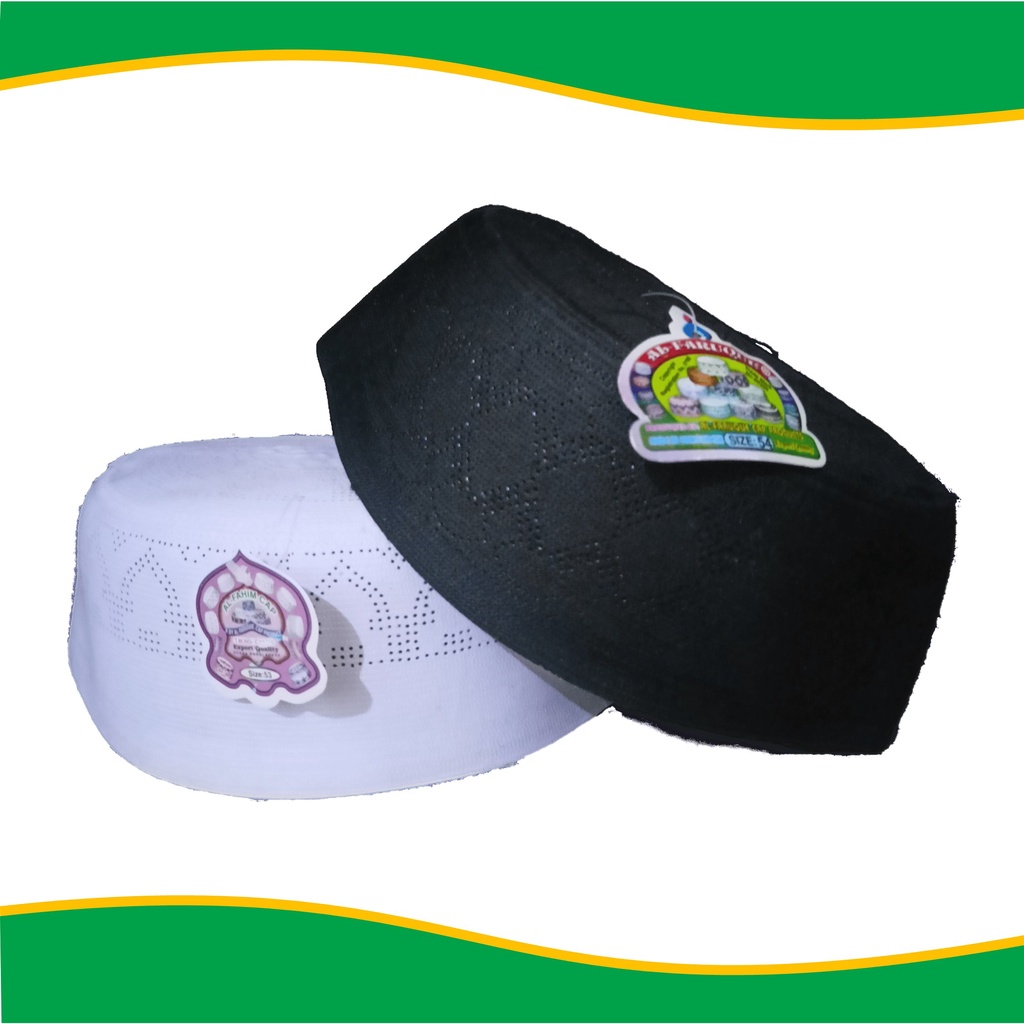 HITAM PUTIH Original Bangladeshi Cap Black And White Hajj Cap | Shopee ...