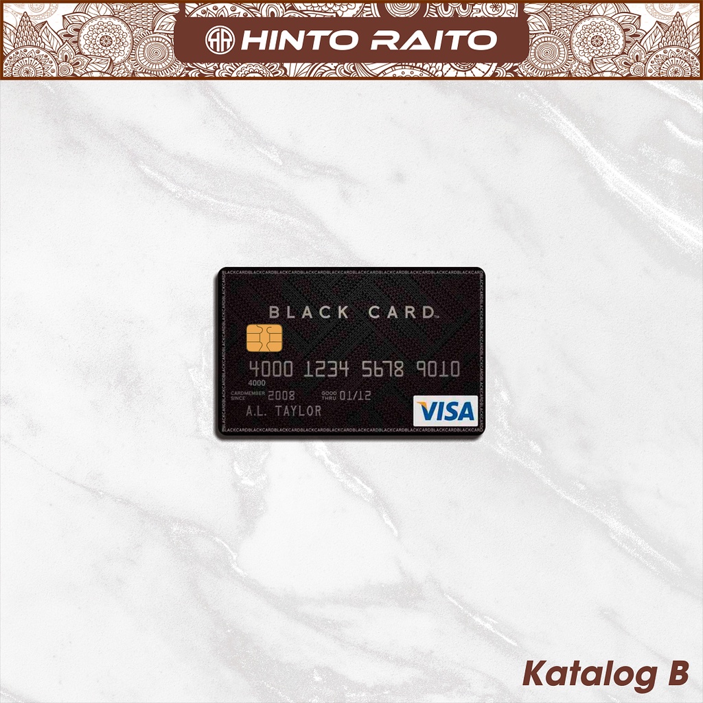 Black Card ATM Card Sticker - Emoney Flazz Vinyl Skin Card Sticker ...