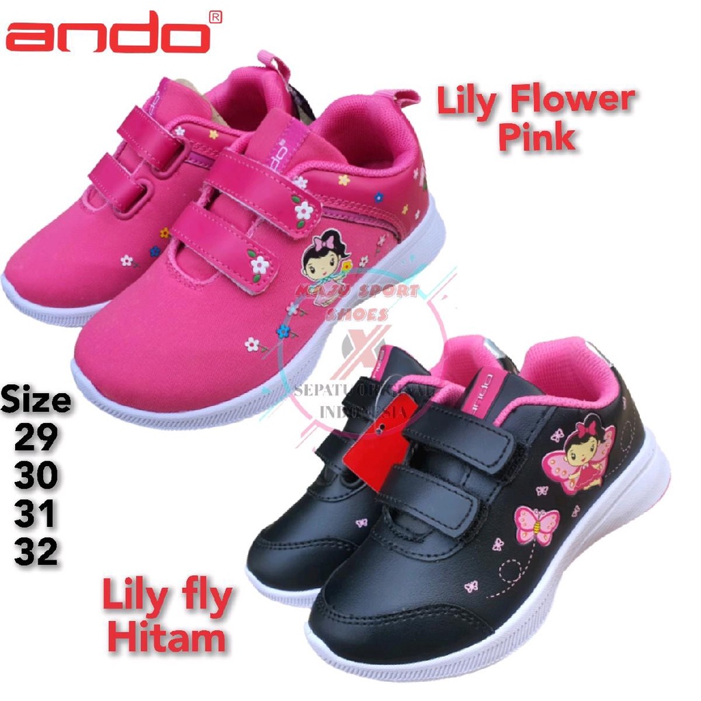 Ando Lily Flower / Ando Lily Fly- Girls' Adhesive Lily Flower Sneakers ...