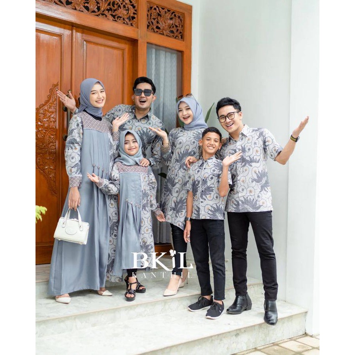 Ied Series Batik Couple Set Modern Family Batik Uniform Father Mother ...