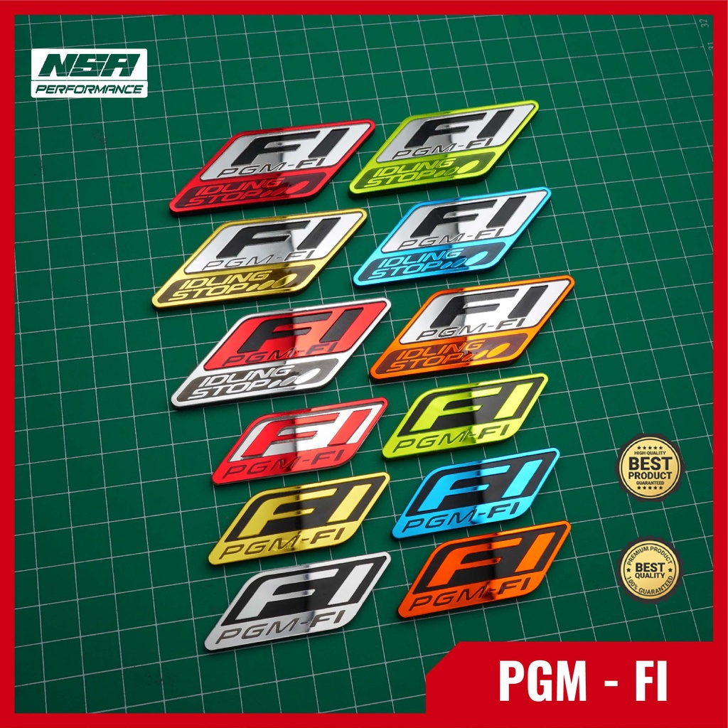 Nsa 1PCS EMBLEM FI LOGO PGM FI EMBLEM HONDA LOGO HONDA EMBLEM PGM ...