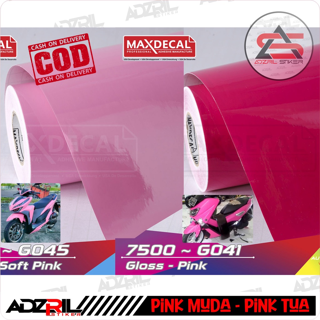 Glossy pink Maxdecal 7500- G045 / 7500- G041 / motorbike scooter / car ...