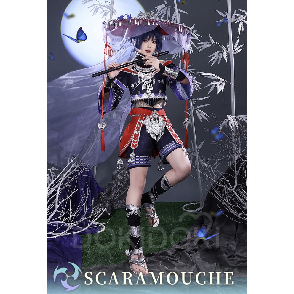 Scaramouche Wanderer Doujin Cosplay Game Genshin Impact Costume