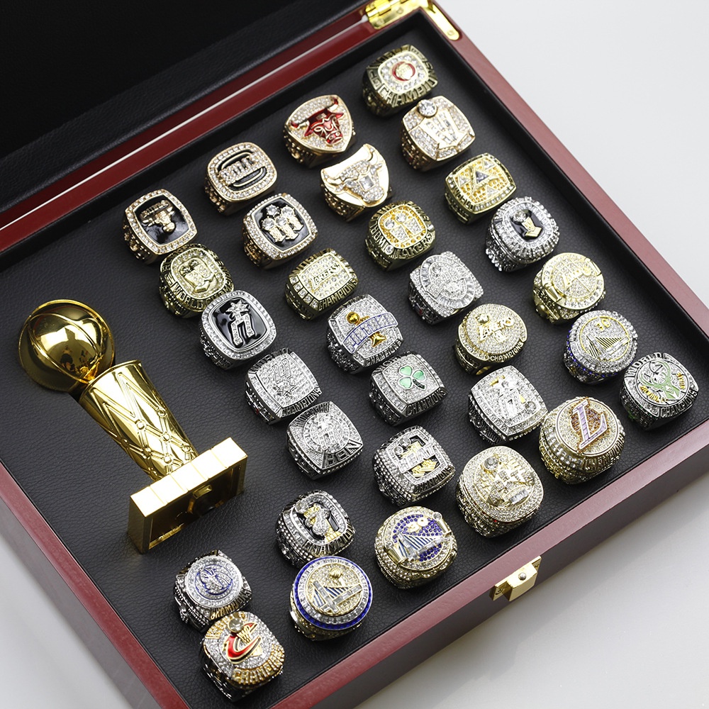 1991-2021 NBA Basketball Championship Ring 31 Rings With Trophy Set Box ...