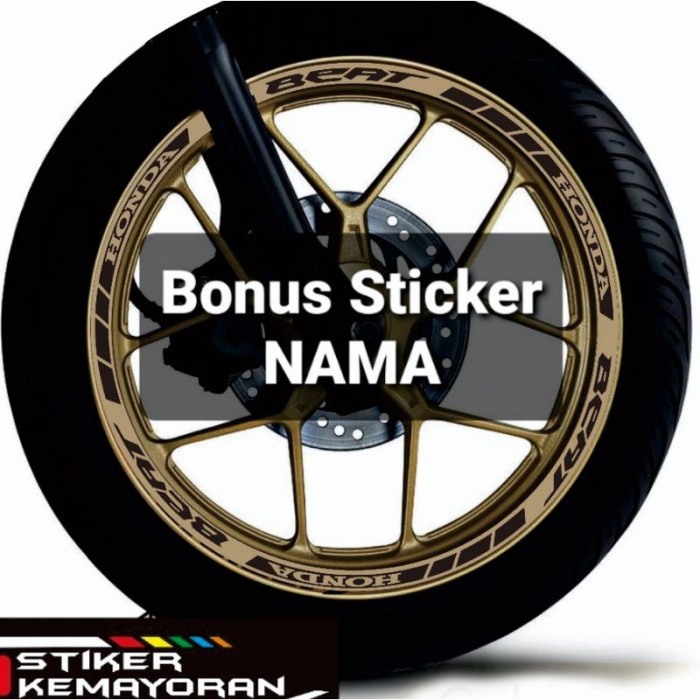 Cutting Sticker List Honda beat Rims For beat gold Rims | Shopee ...